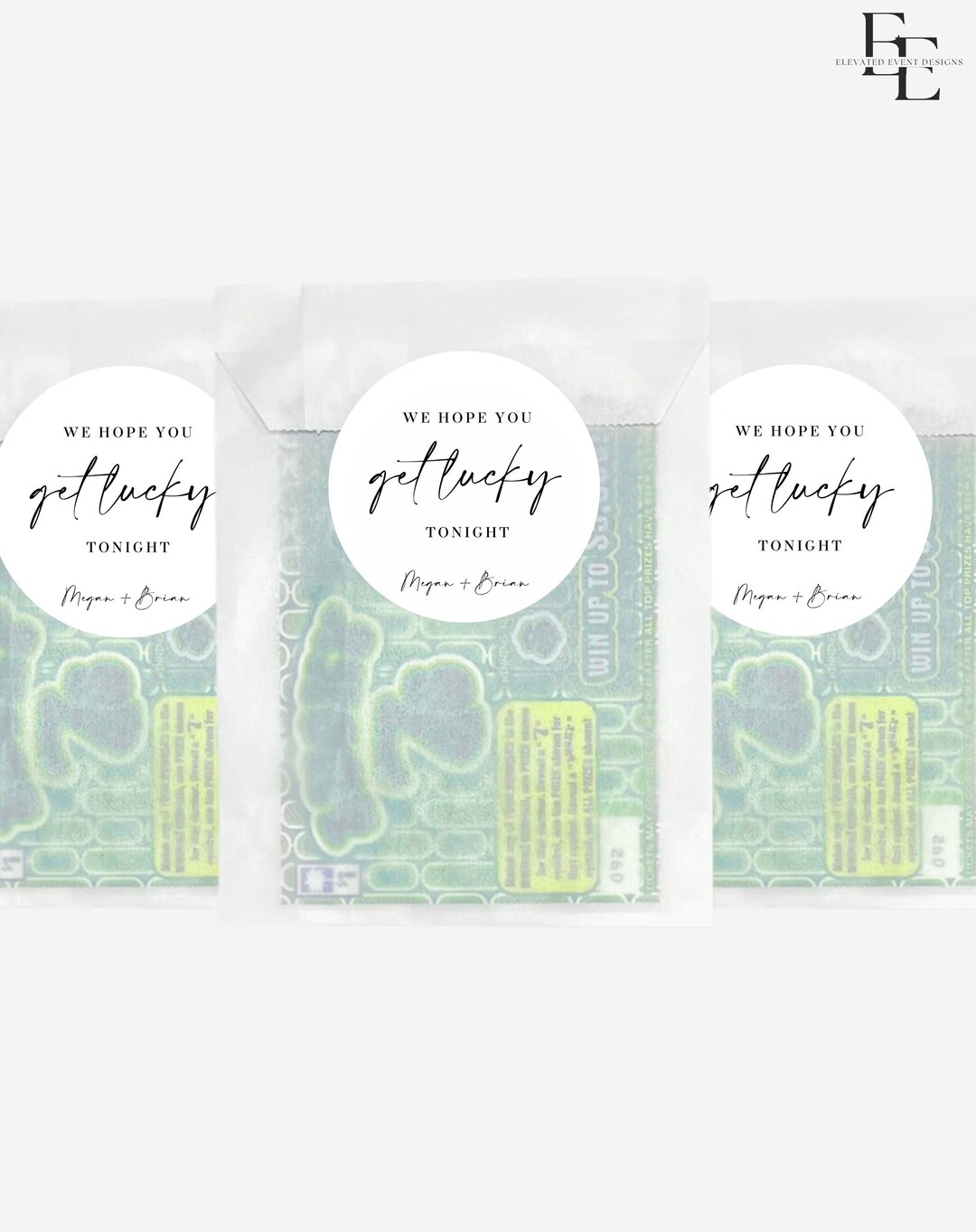 Lotto Favor Stickers Wedding Lottery Ticket Favors Label We Hope You ...