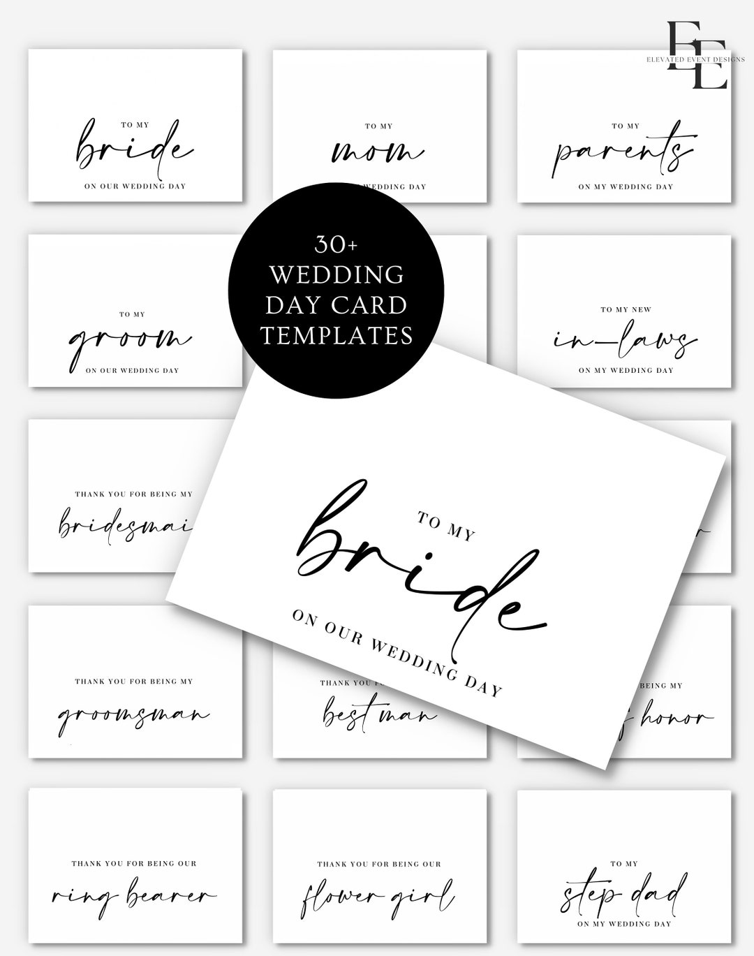 Wedding Day Cards Wedding Vendor Thank You Card Wedding Party Thank You ...