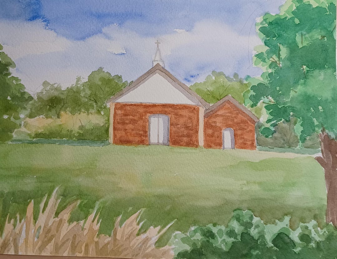 Church Portrait - Etsy