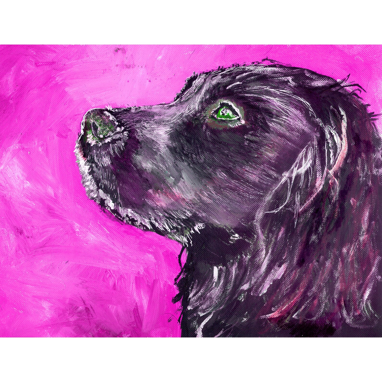 English Working Cocker Spaniel Expressive Painting Print Black - Etsy