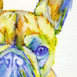 French Bulldog Watercolor Art Print: Colorful Frenchie Decor - Etsy