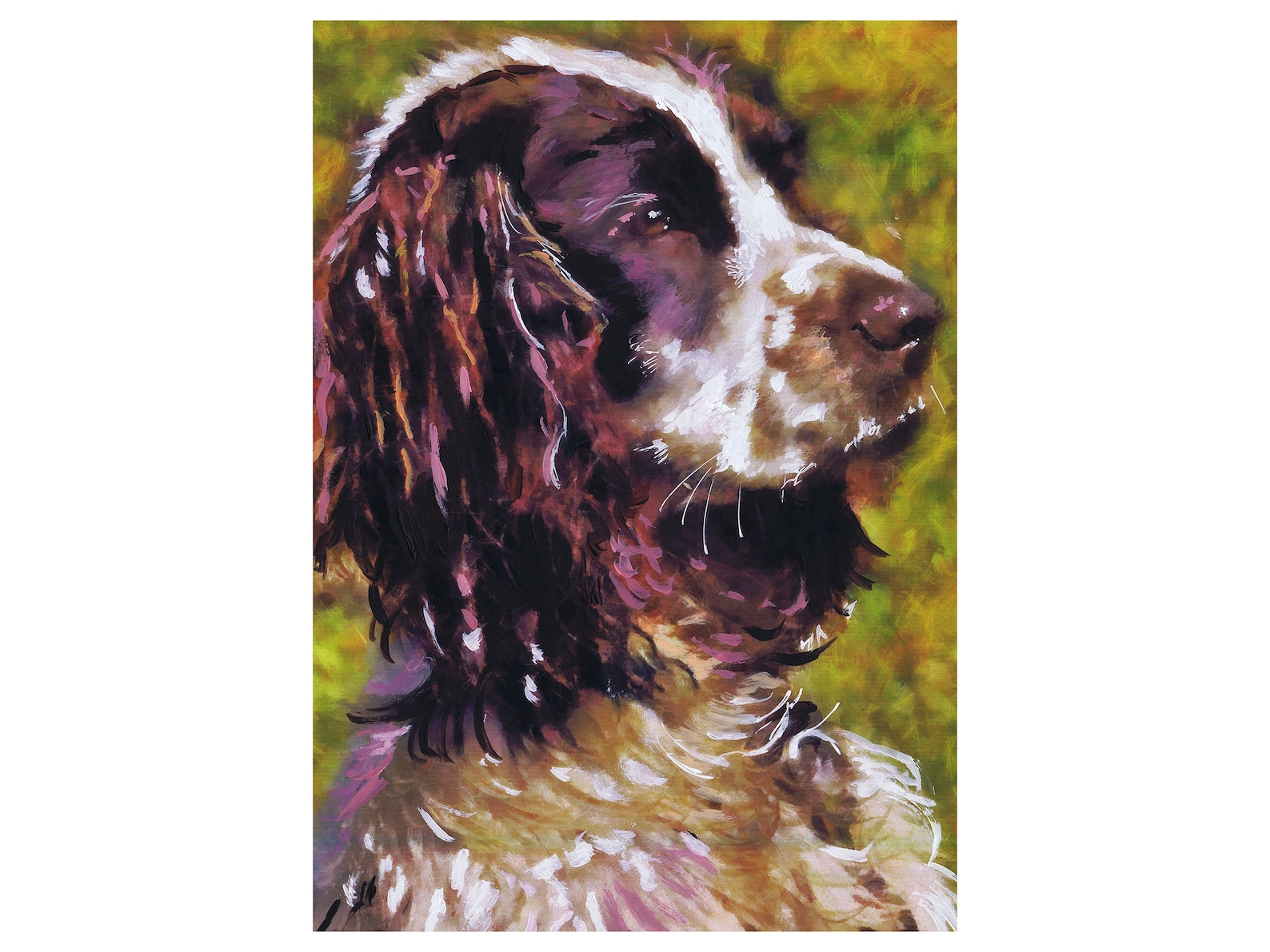 Springer Spaniel Painting Print English Welsh Springer Wall - Etsy