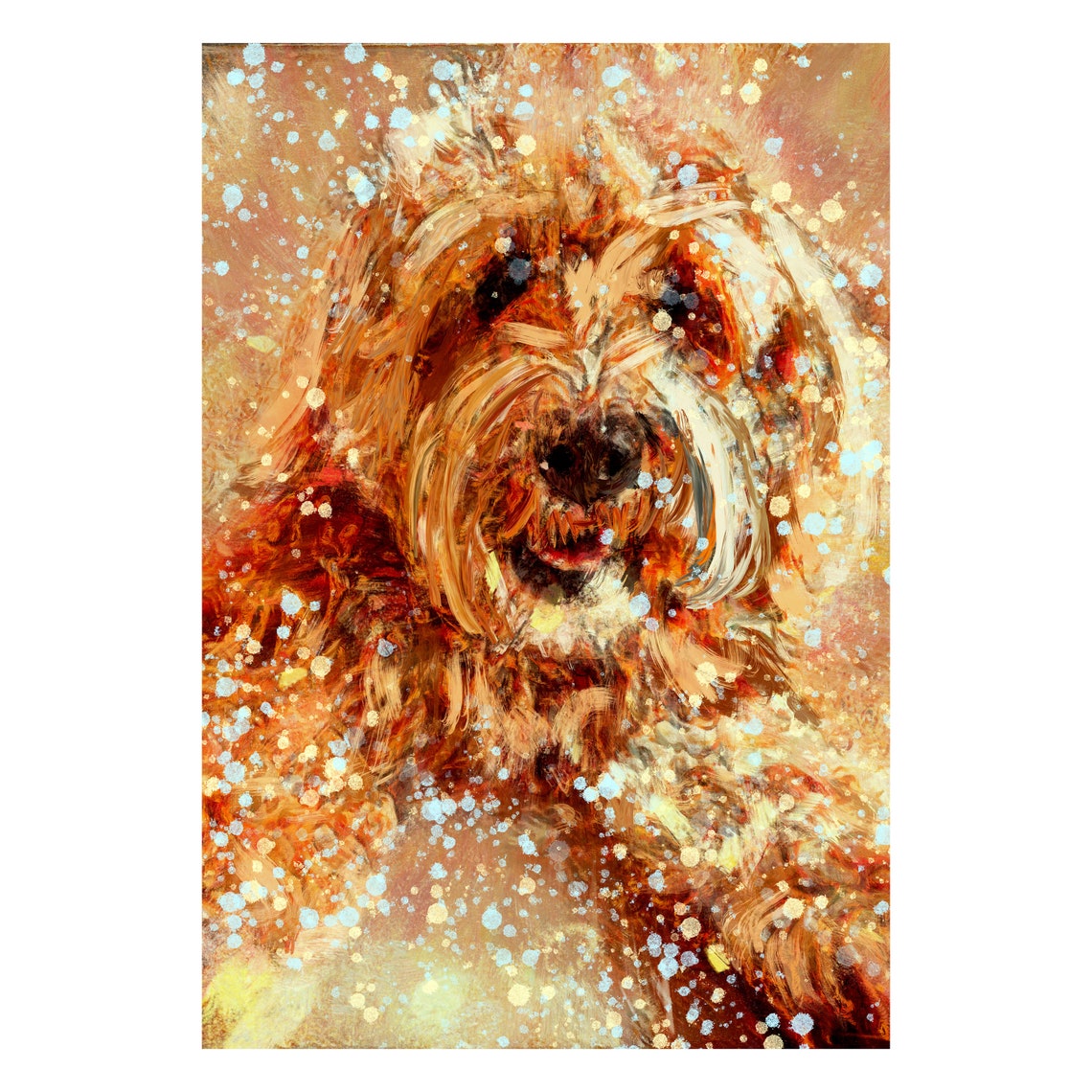 Cute Labradoodle Painting Print Colourful Labradoodle Dog Wall - Etsy UK