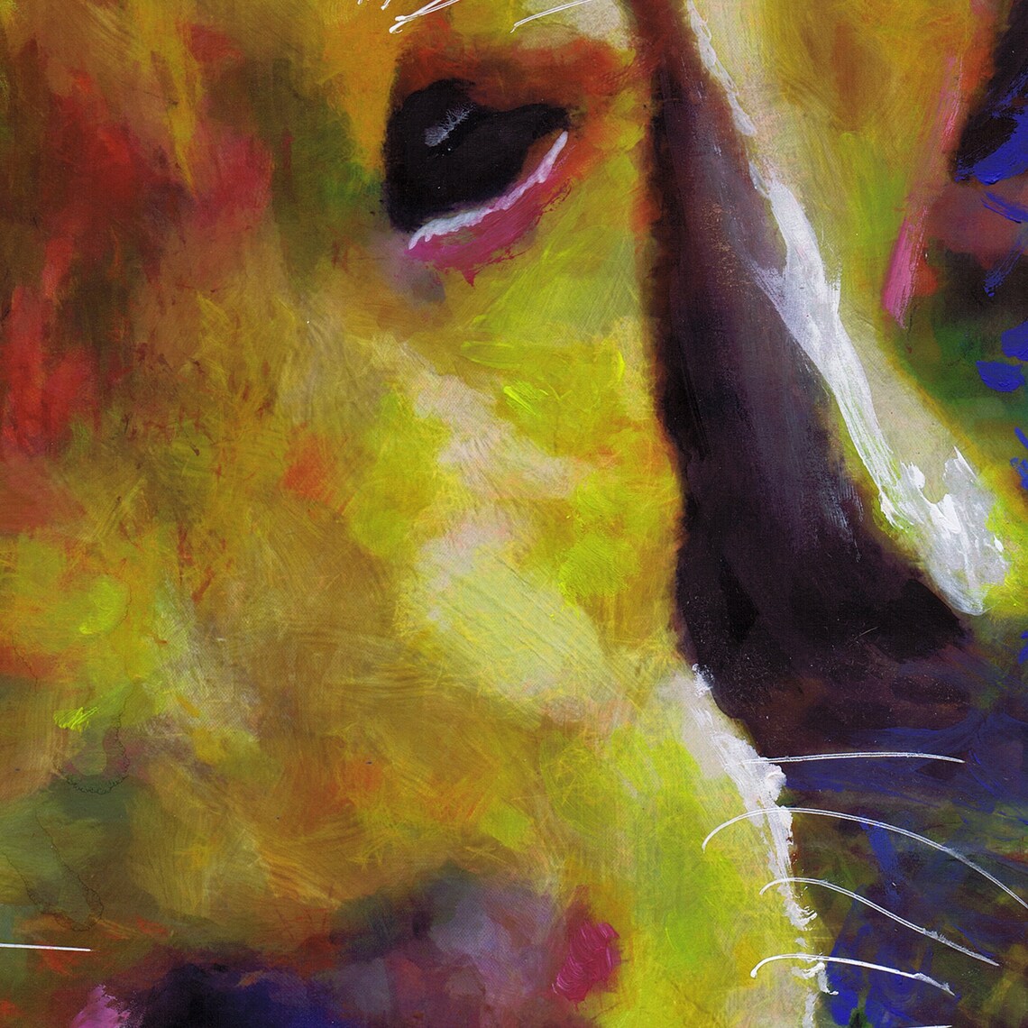 Yellow / Fox Red Labrador Puppy Wall Art Print Labrador Dog | Etsy