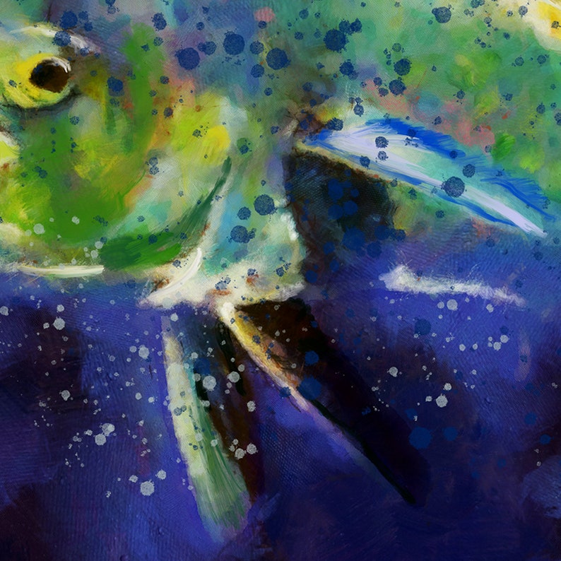 Mahi Mahi Modern Art Print Saltwater Fishing Wall Art Print | Etsy