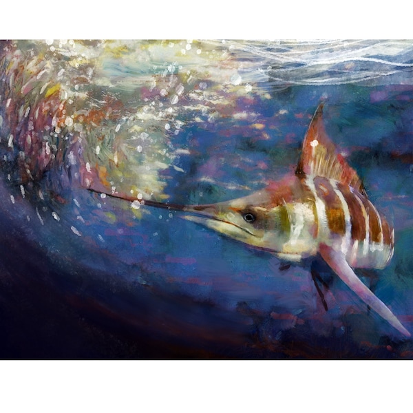 Marlin Print - Etsy