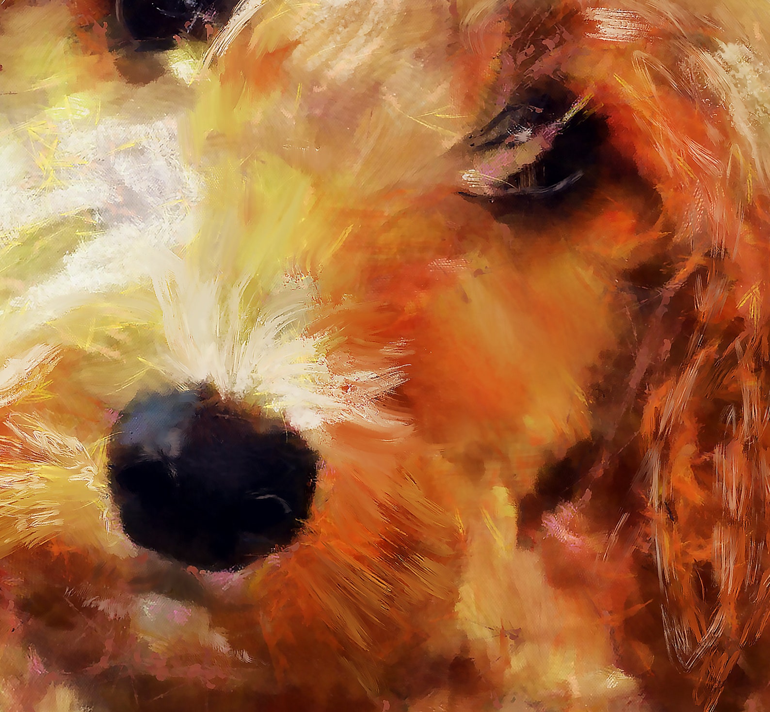 Cockapoo Dog Owner Gift Abstract Painting Wall Art Print - Etsy UK
