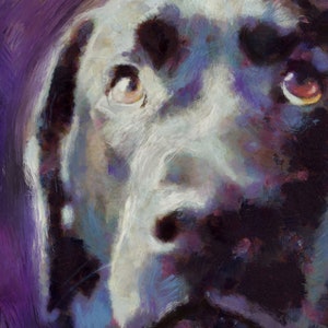 Black Labrador Dog Wall Art Print, Abstract Colourful Labrador Abstract ...