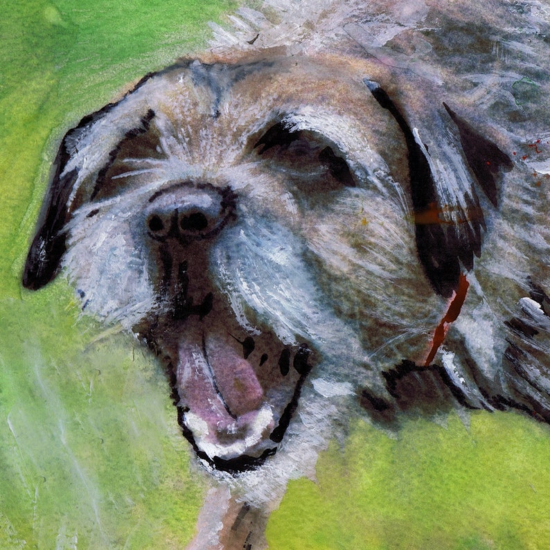 Border Terrier Painting Print Dog Lover Gift for Her Him - Etsy