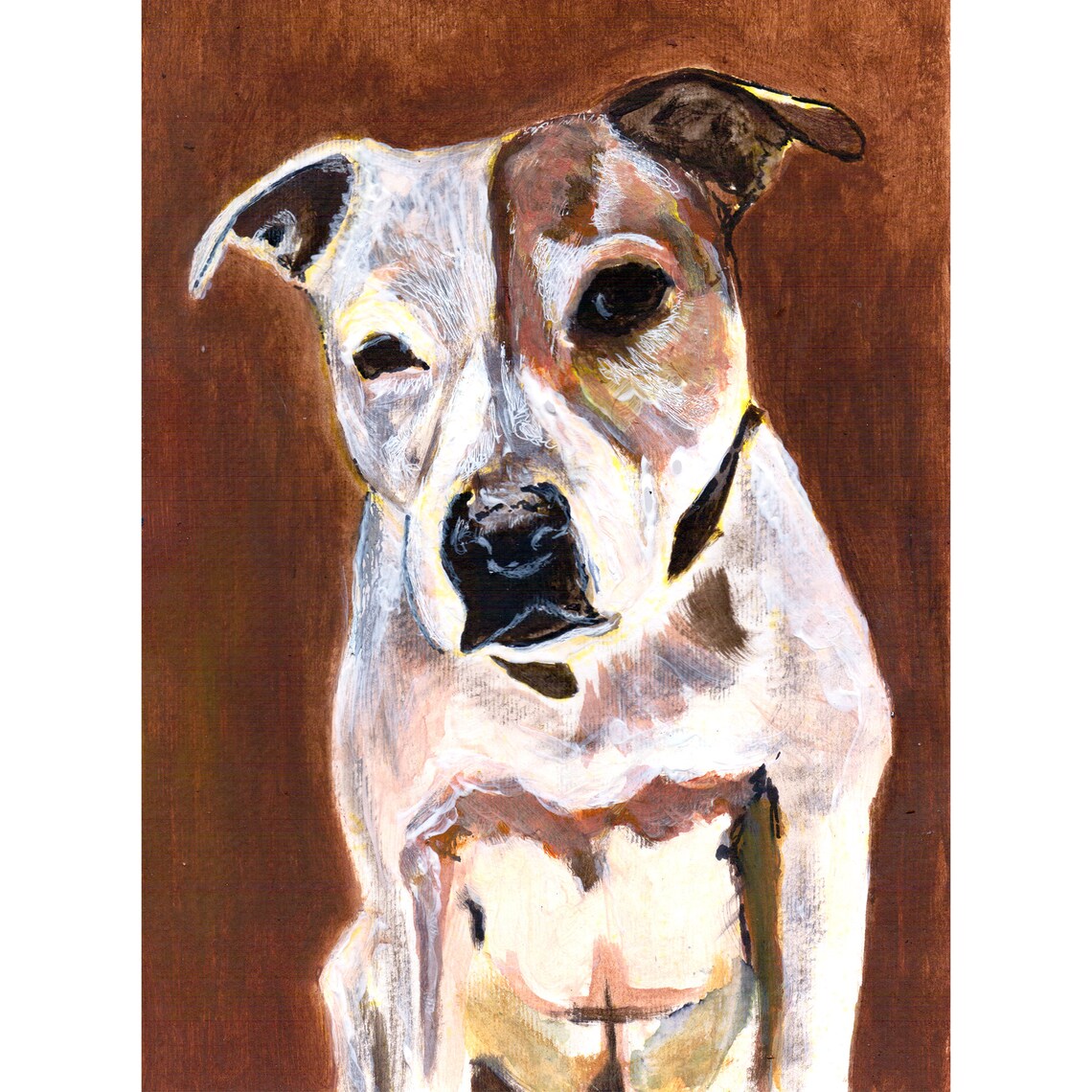 Staffordshire Bull Terrier Art Print: Hand Signed Watercolor Staffy ...