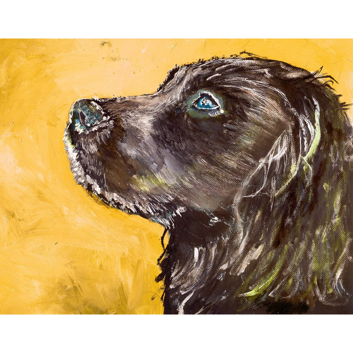 English Working Cocker Spaniel Painting Print Black Cocker - Etsy