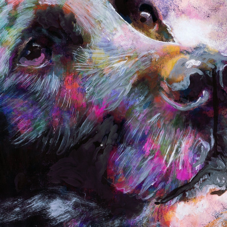 Black Labrador Dog Wall Art Print Abstract Colourful Painting - Etsy