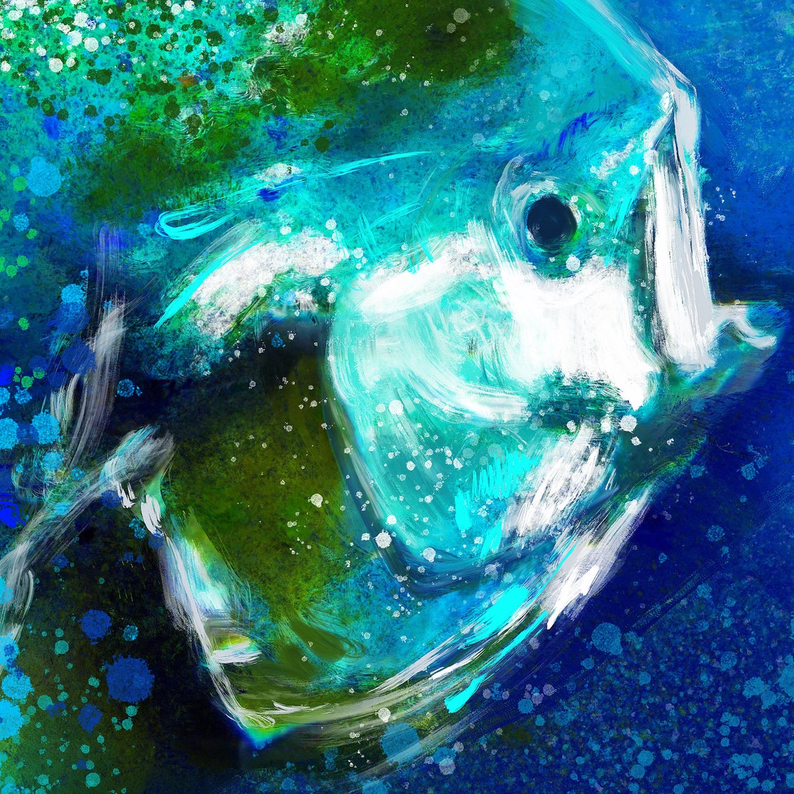 Mahi Mahi Modern Art Print Dolphinfish Fishing Wall Art | Etsy