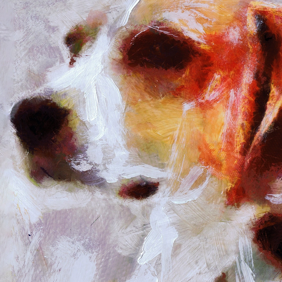 Beagle Painting Print Beagle Bust Dog Art Colorful Beagle - Etsy