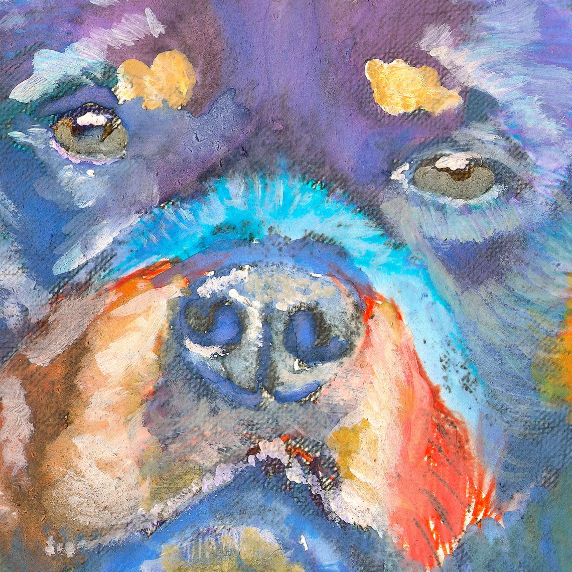 Rottweiler Painting Print Abstract Rottweiler Colourful - Etsy