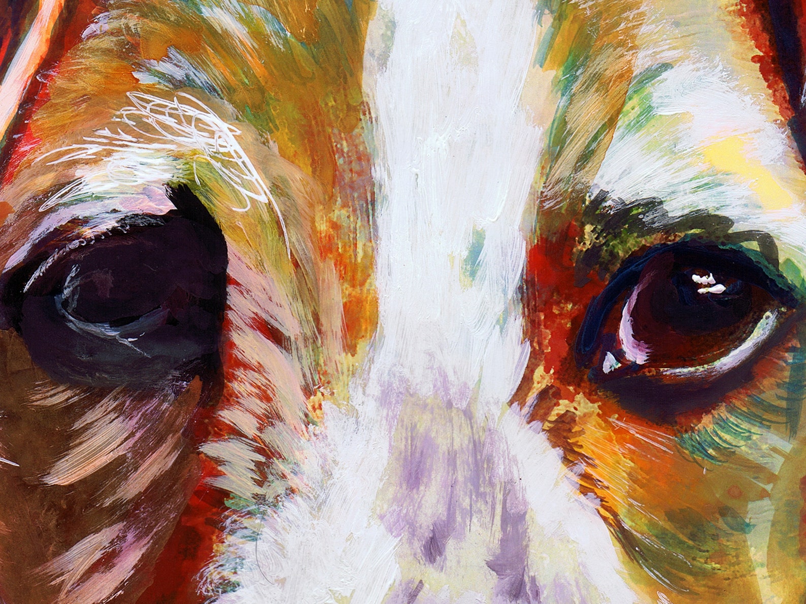 Jack Russell Art Print: Abstract Dog Portrait, Signed Wall Decor - Etsy