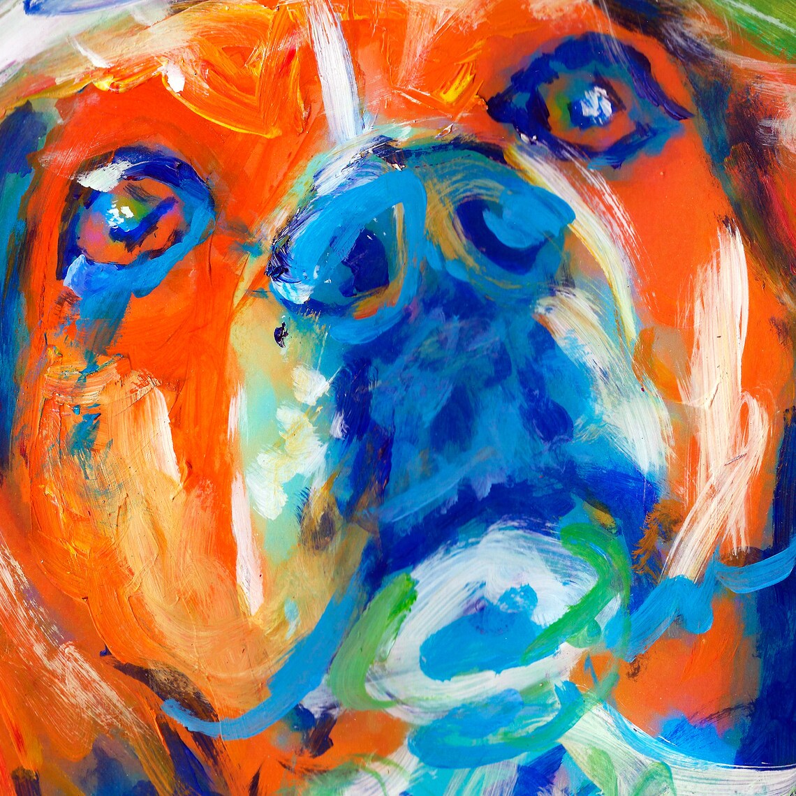 Beagle Wall Art Print Abstract Tricolor Beagle Dog Painting - Etsy