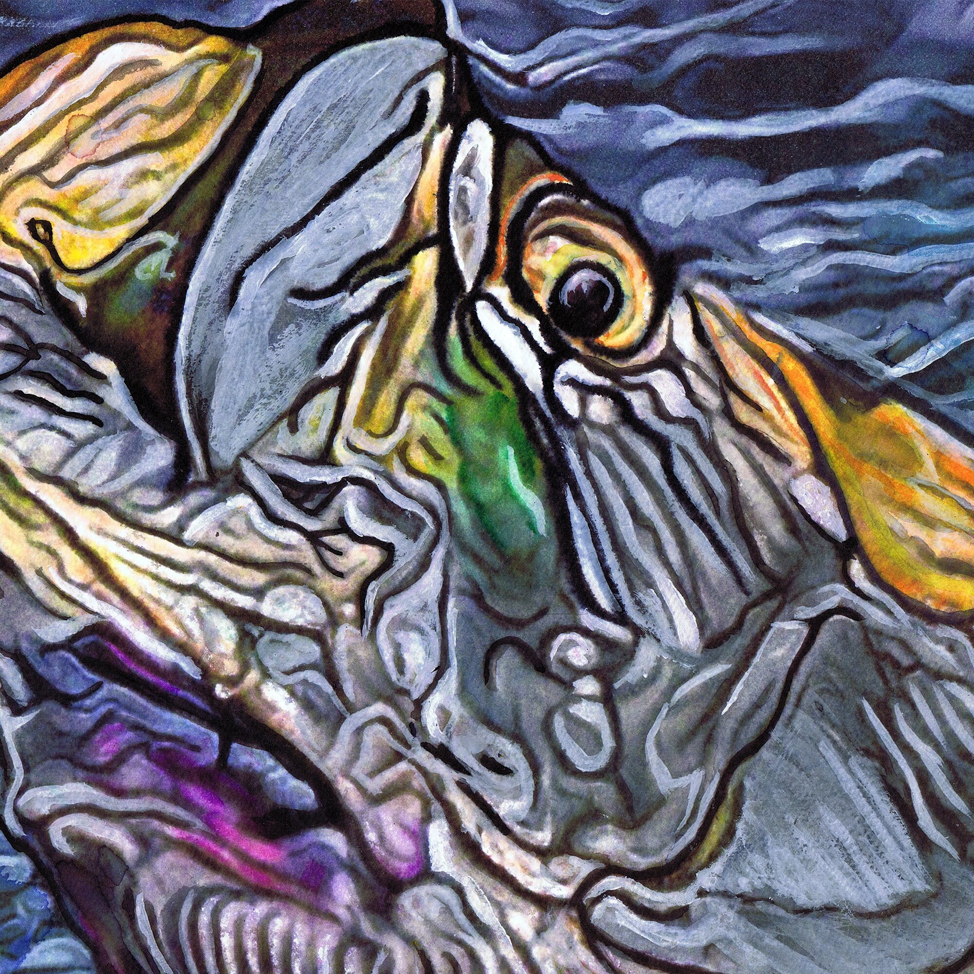 Tarpon Fishing Trippy Abstract Art Print Saltwater Fishing - Etsy