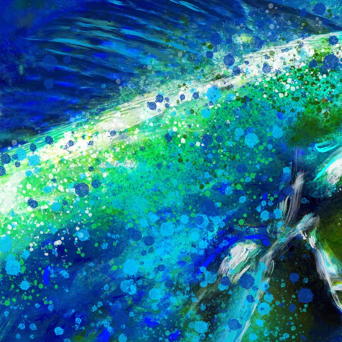 Mahi Mahi Modern Art Print Dolphinfish Fishing Wall Art | Etsy