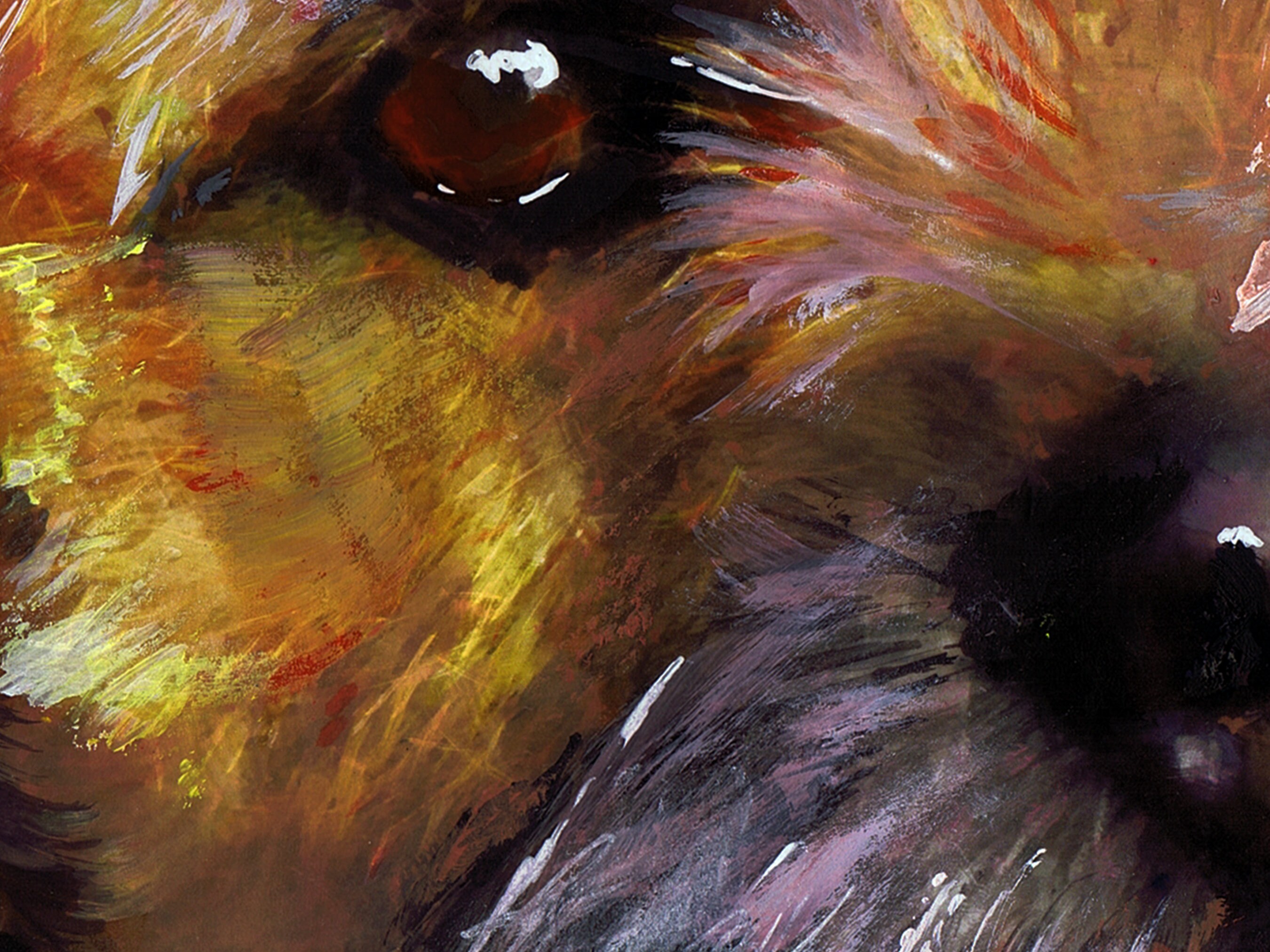 Border Terrier Painting Print Abstract Dog Lover Gift for Her - Etsy ...