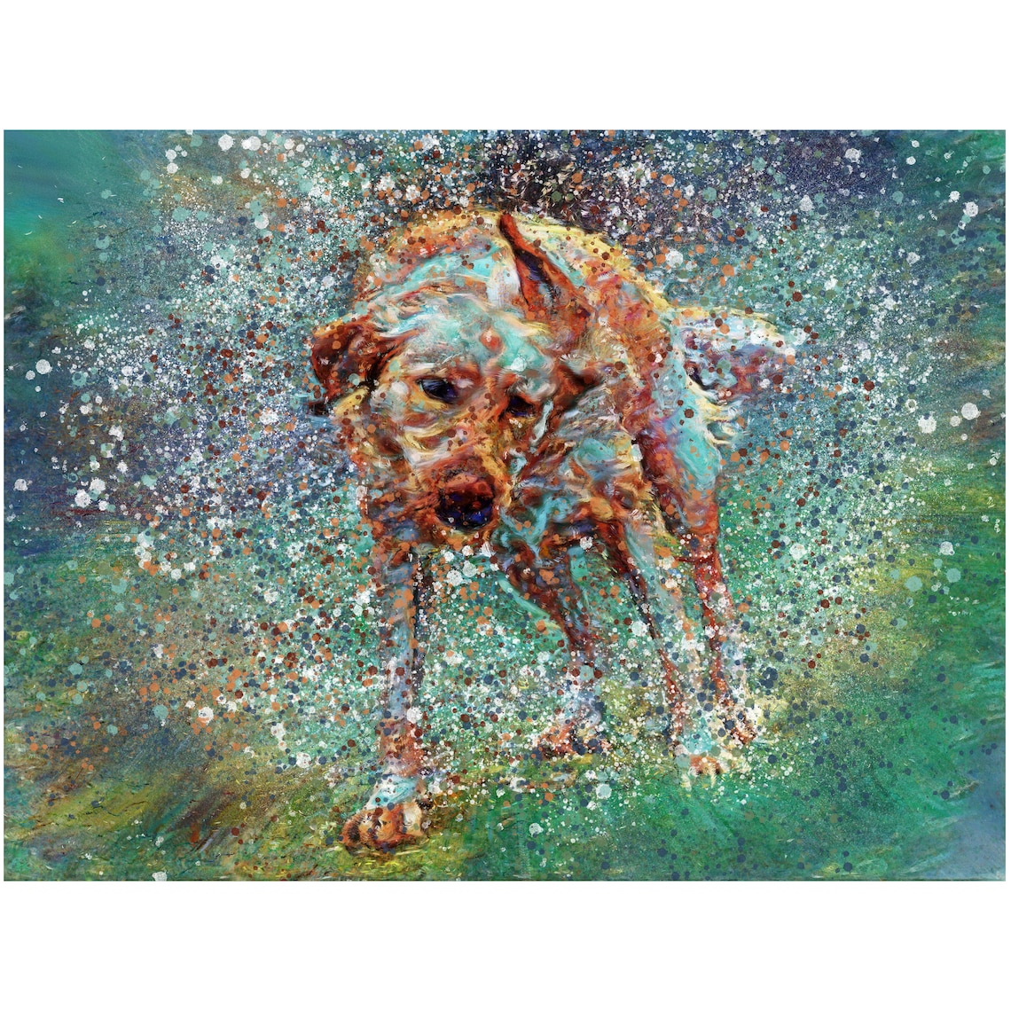 Four Fox Red Lab Dog Wall Art Prints Yellow Labrador Dog - Etsy