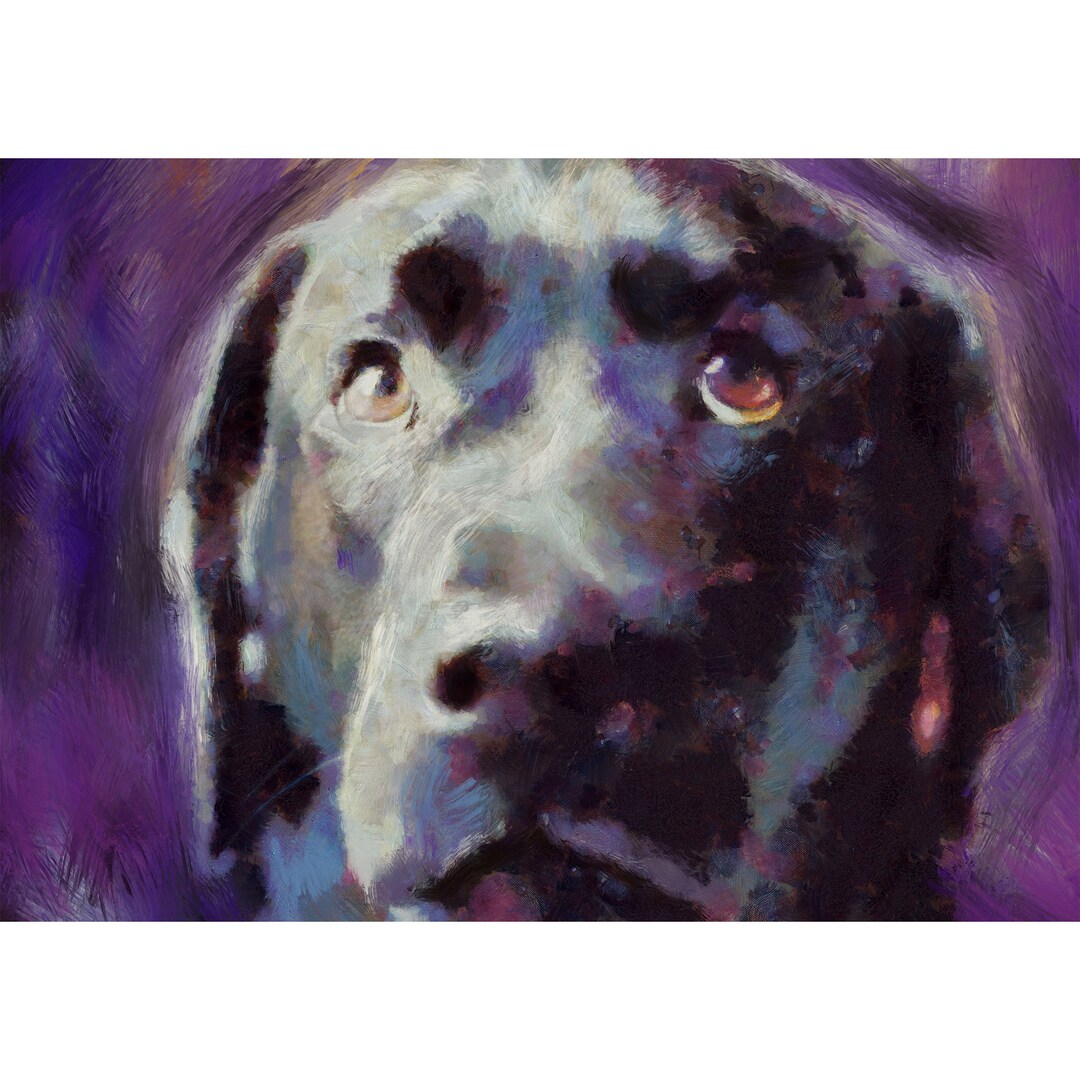 Black Labrador Dog Wall Art Print, Abstract Colourful Labrador Abstract ...