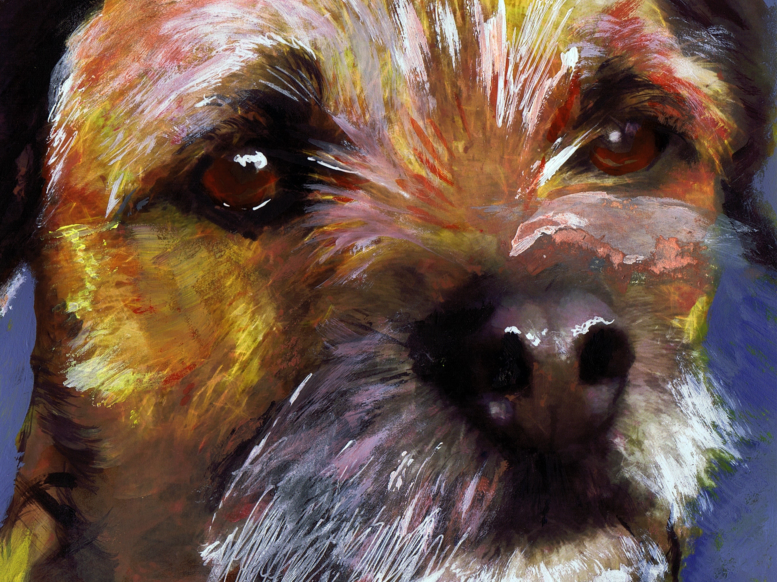 Border Terrier Painting Print Abstract Dog Lover Gift for Her - Etsy ...