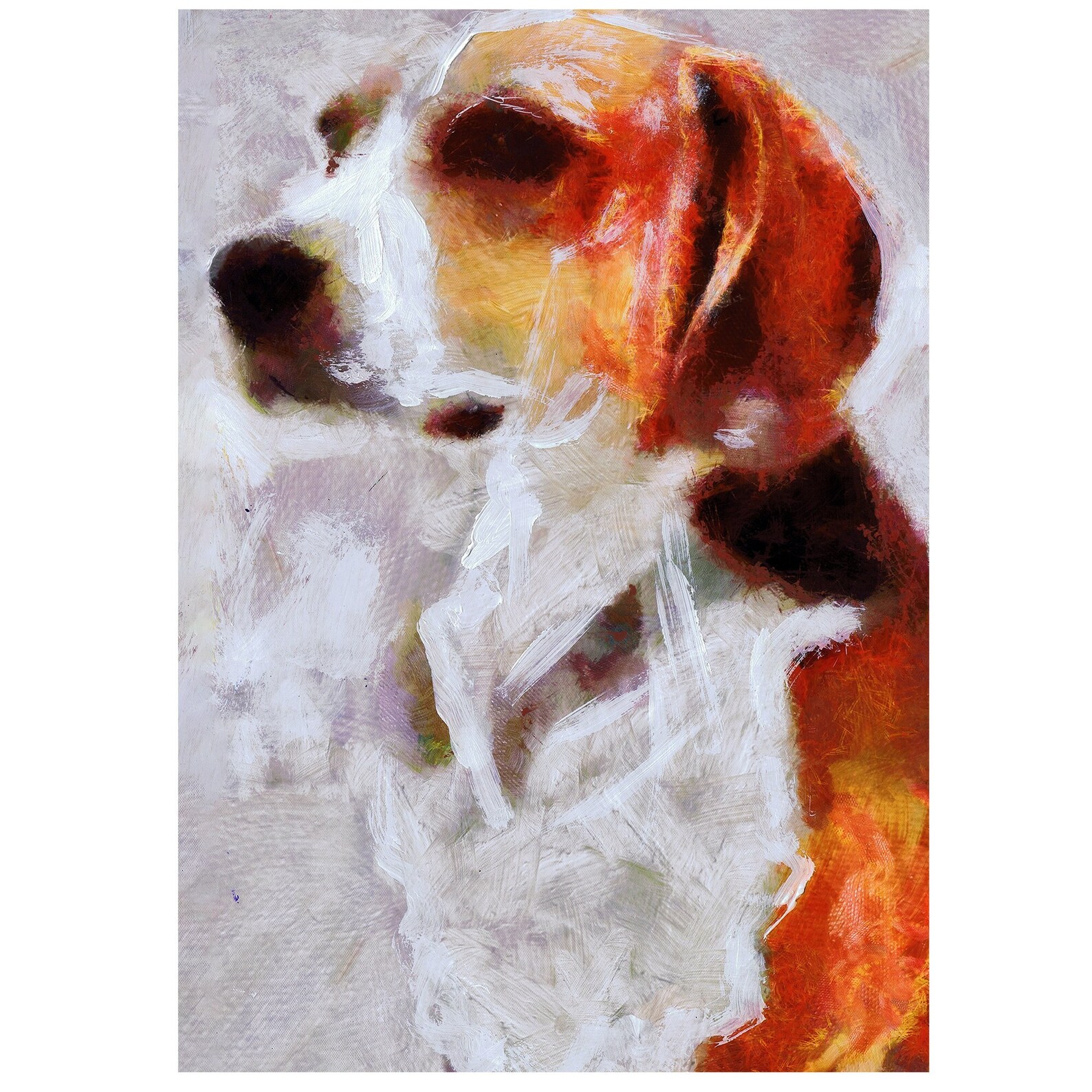 Beagle Painting Print Beagle Bust Dog Art Colorful Beagle - Etsy