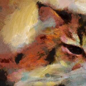 Cute Cat Owner Gift, Abstract Painting Wall Art Print Signed by Artist ...