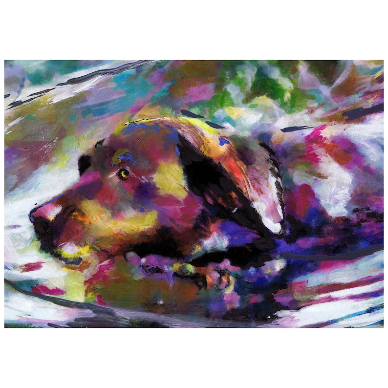 Chocolate Labrador Dog Wall Art Print Labrador Dog Memorial - Etsy