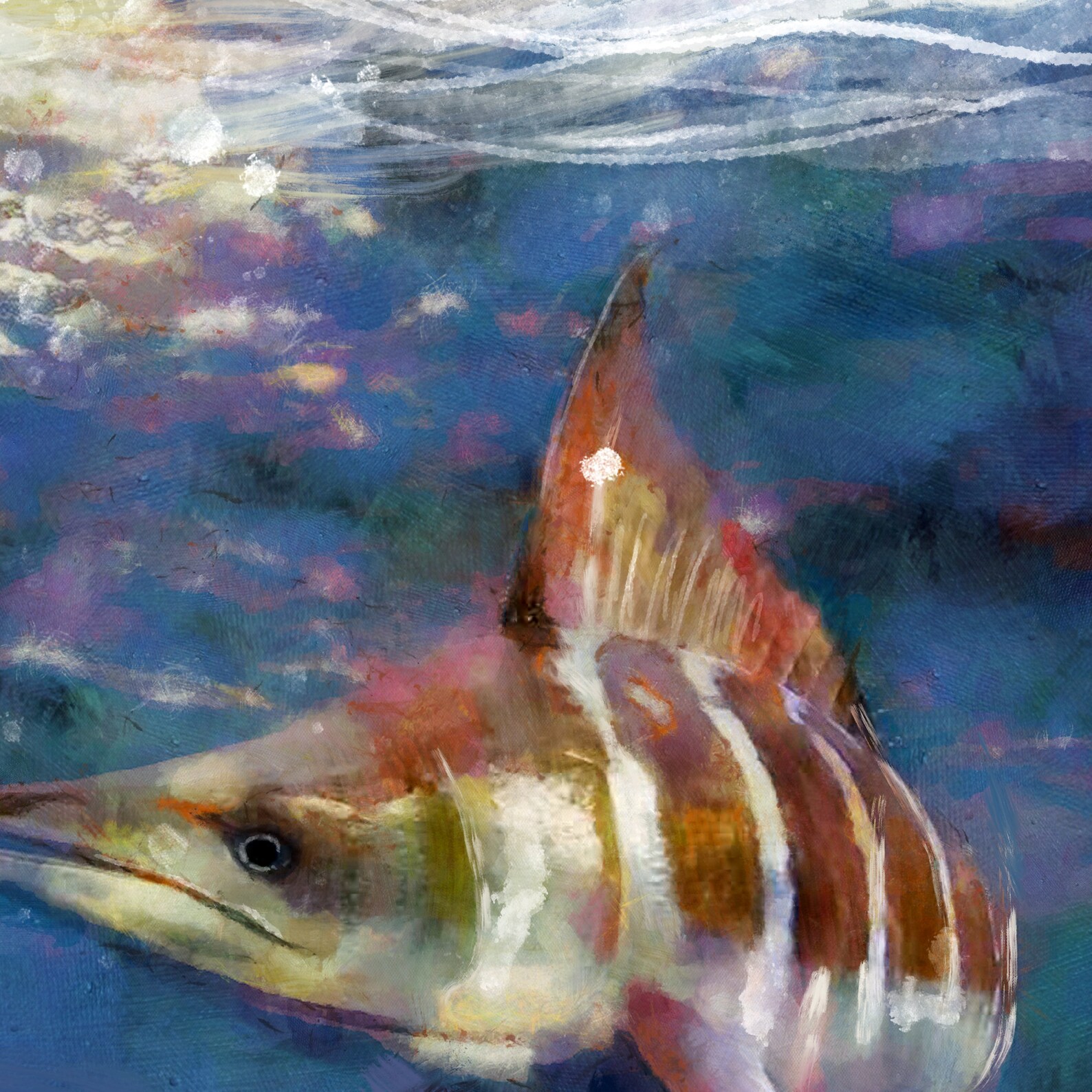 Marlin Billfish Fishing Modern Art Print Saltwater Fishing | Etsy