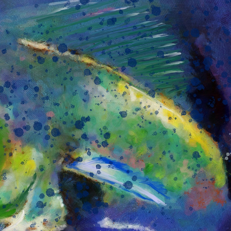 Mahi Mahi Modern Art Print Saltwater Fishing Wall Art Print | Etsy