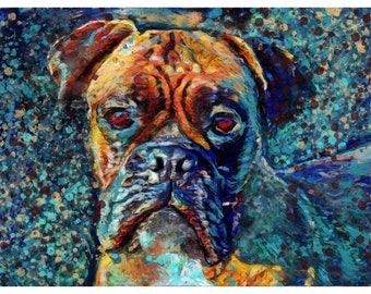 Brindle Dog Wall Art - Etsy