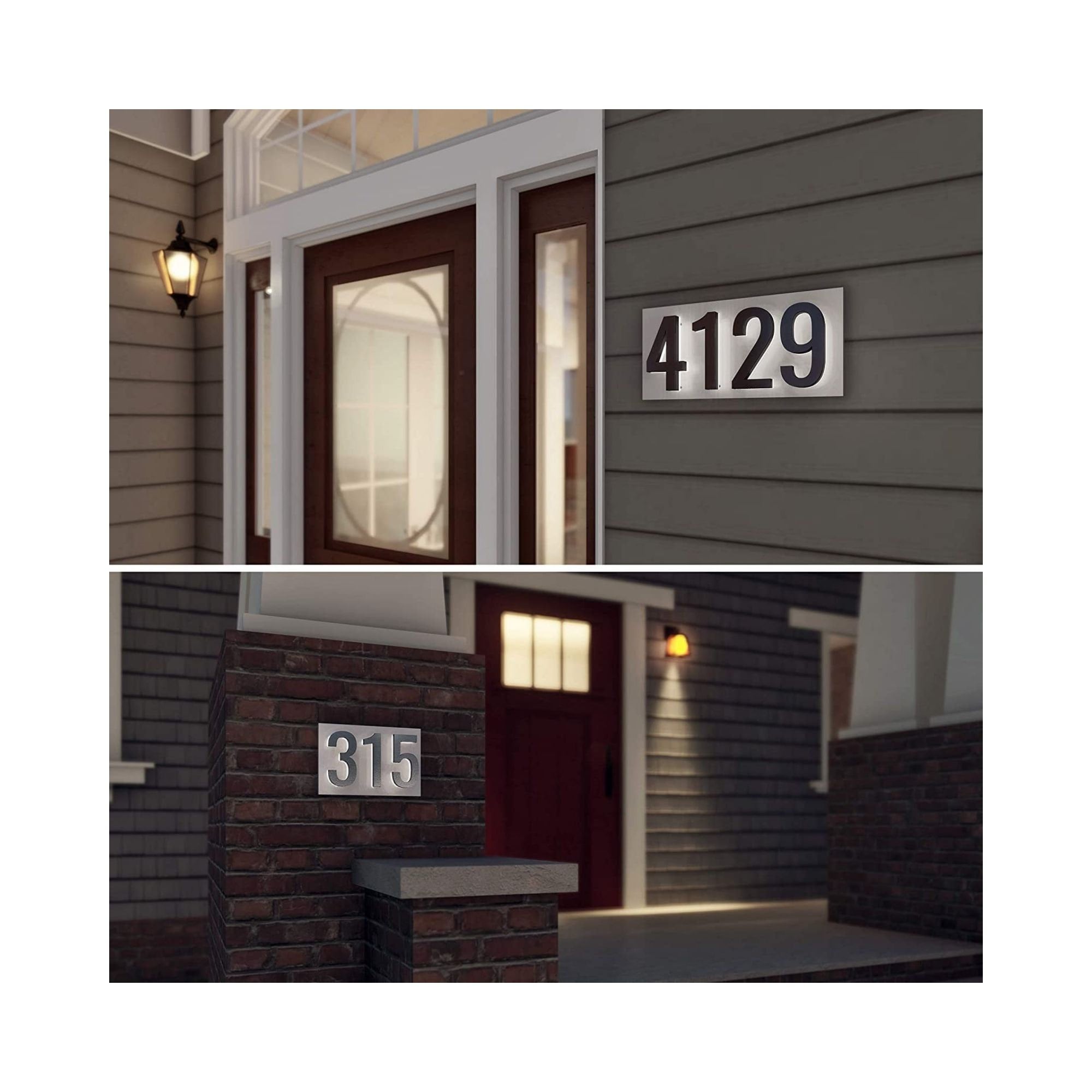 5 Polymer Floating Address Numbers, Lighted House Numbers, Illuminated ...