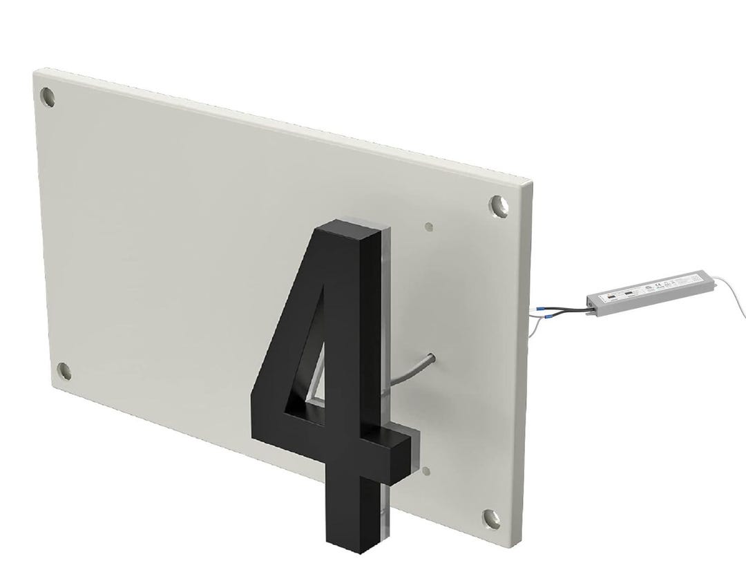 5-inch LED Backlit House Numbers Kit – Modern Address Sign - Etsy