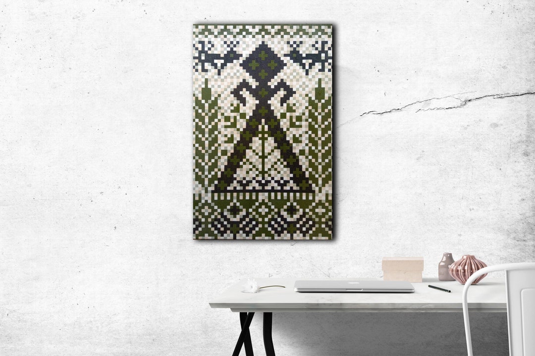 Original Painting With Oil Paints Ukrainian Symbols Bereginya Pixel Art ...