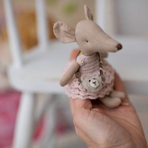Maileg Mouse Miniature Bag, Wool Bear Outfit Doll Accessory 1:12 - Etsy