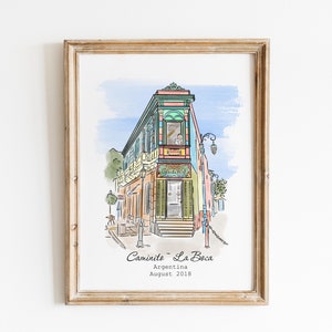 Personalised Favourite Place Watercolour Sketch, Bespoke Travel ...