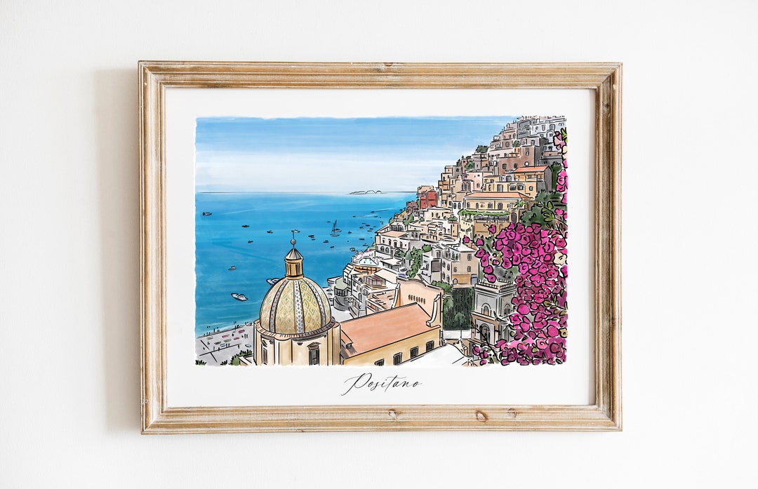 Personalised Favourite Place Watercolour Sketch, Bespoke Travel ...