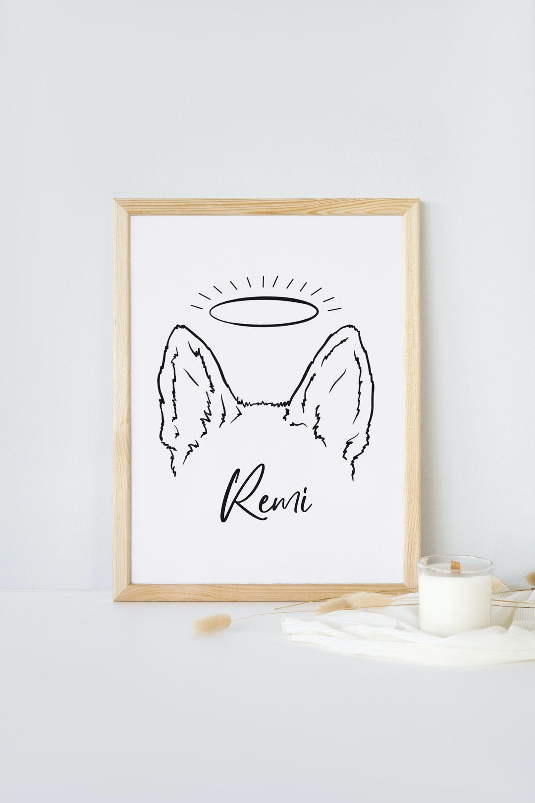 Pet Ears Custom Line Drawing Digital Custom Dog Ears Digital - Etsy