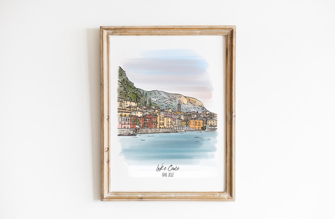 Personalised Favourite Place Watercolour Sketch, Bespoke Travel ...
