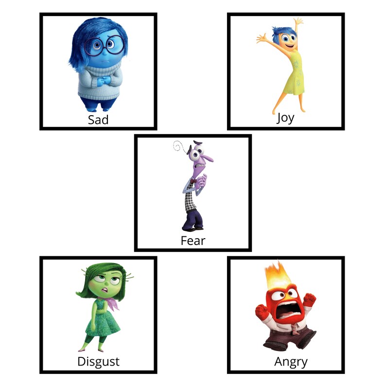 Inside Out Character Emotion Full Page Printable - Etsy Canada