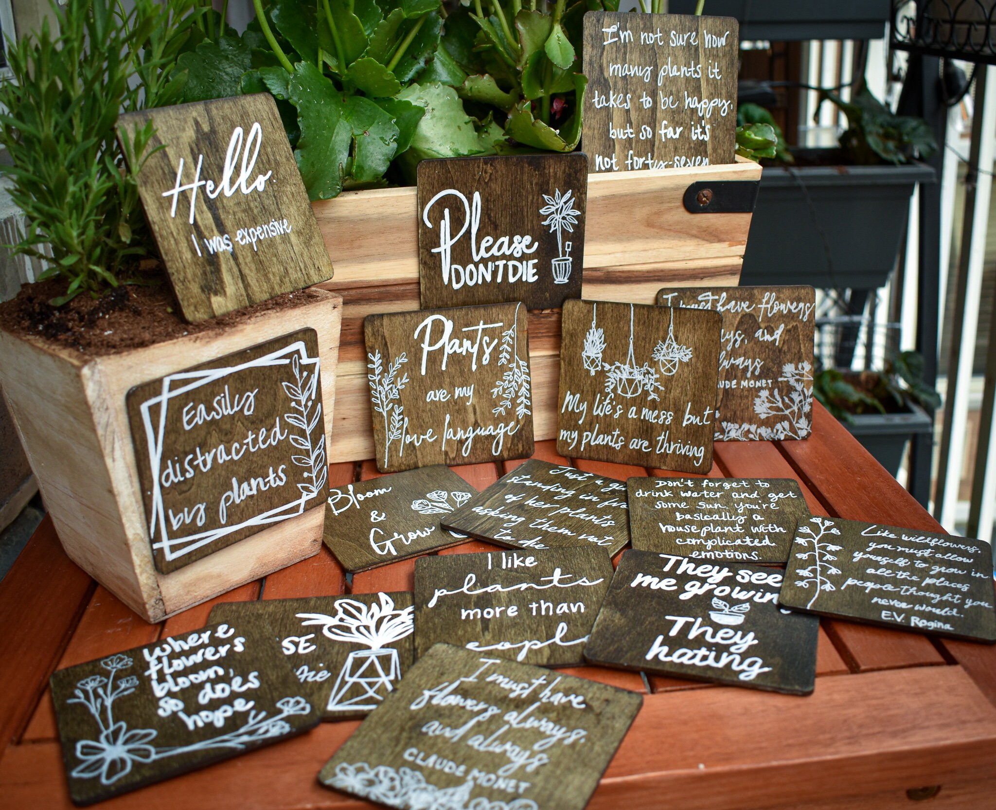 Plant Sign for Garden or Pots 'I have enough | Etsy