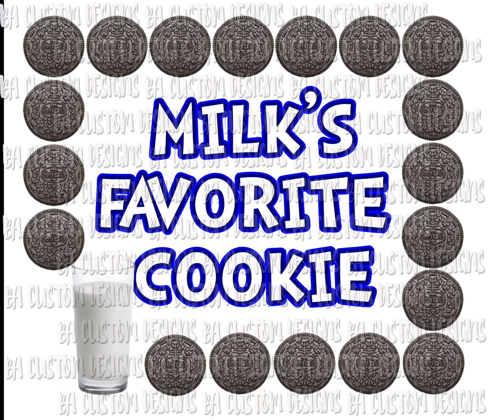 Oreo Milks Favorite Cookie Oreo Milk Cookie Digital Etsy