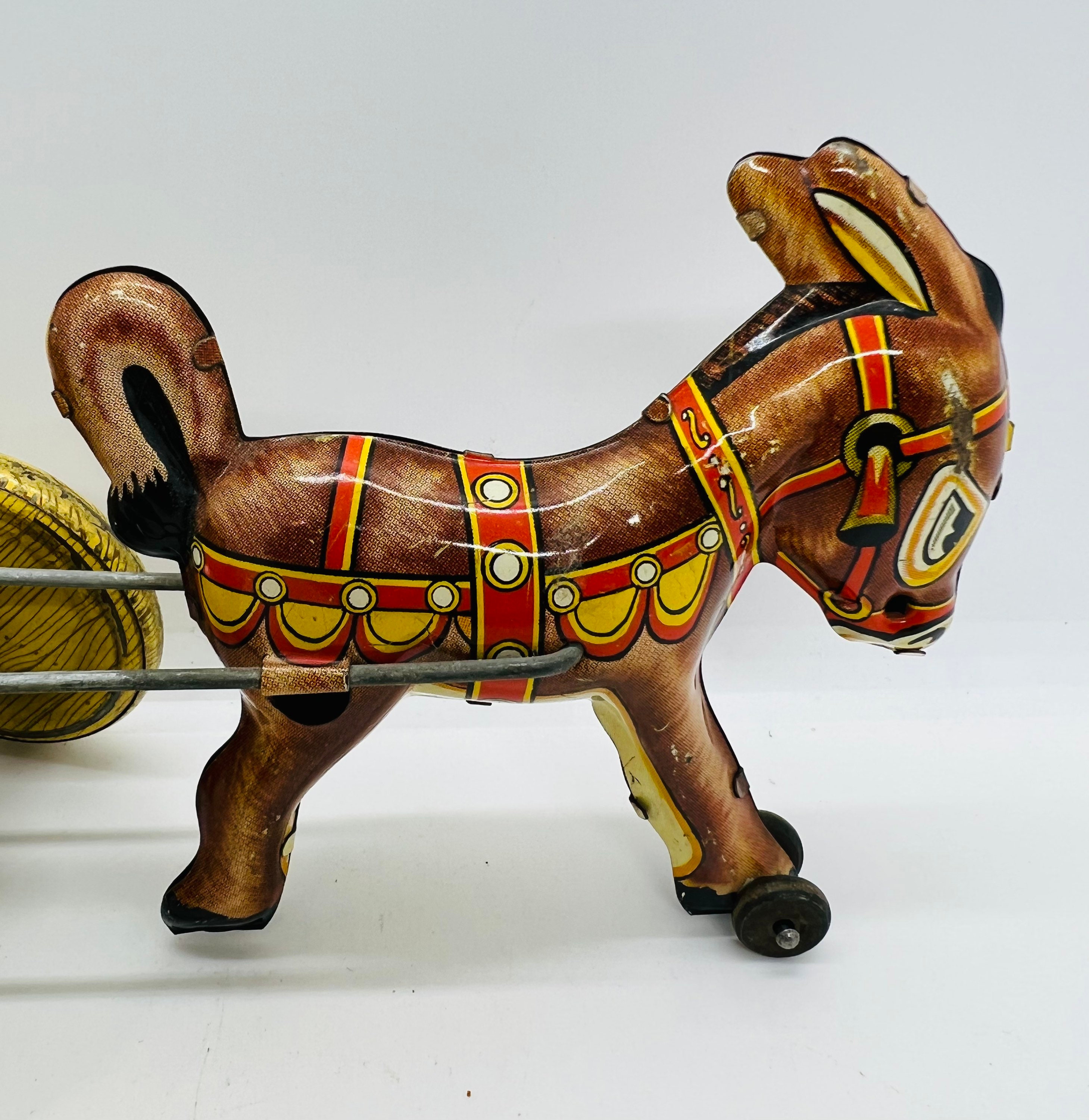 Marx Litho Tin Donkey & Cart - Etsy