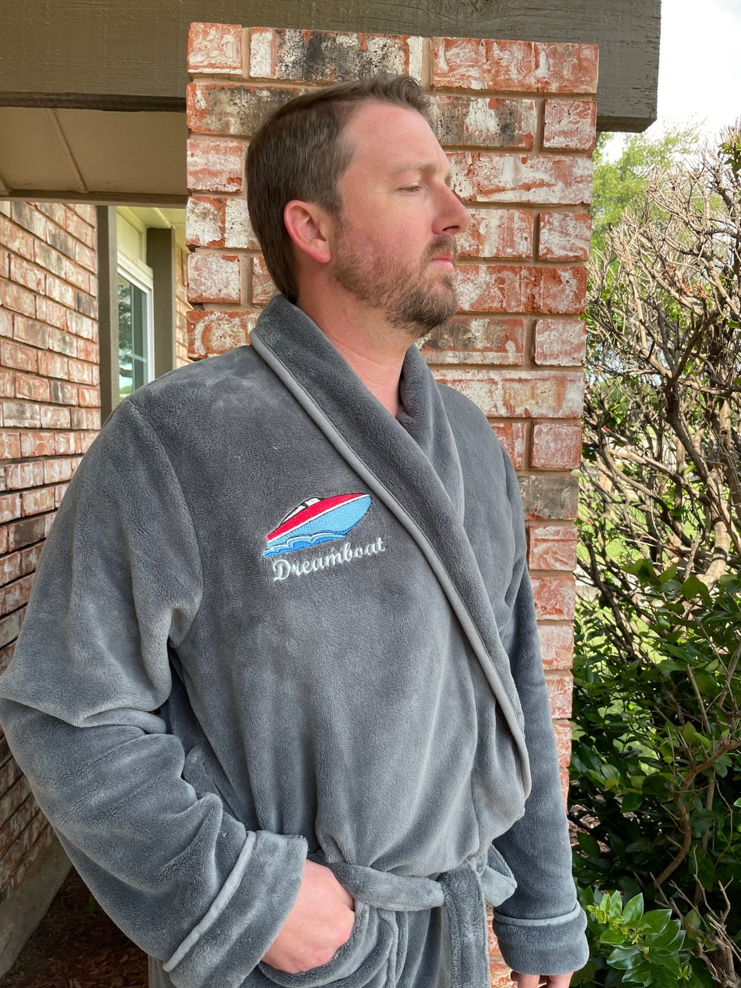 Men’s Custom Embroidered Robe - Etsy