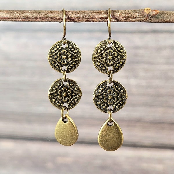 Rustic Earrings - Etsy