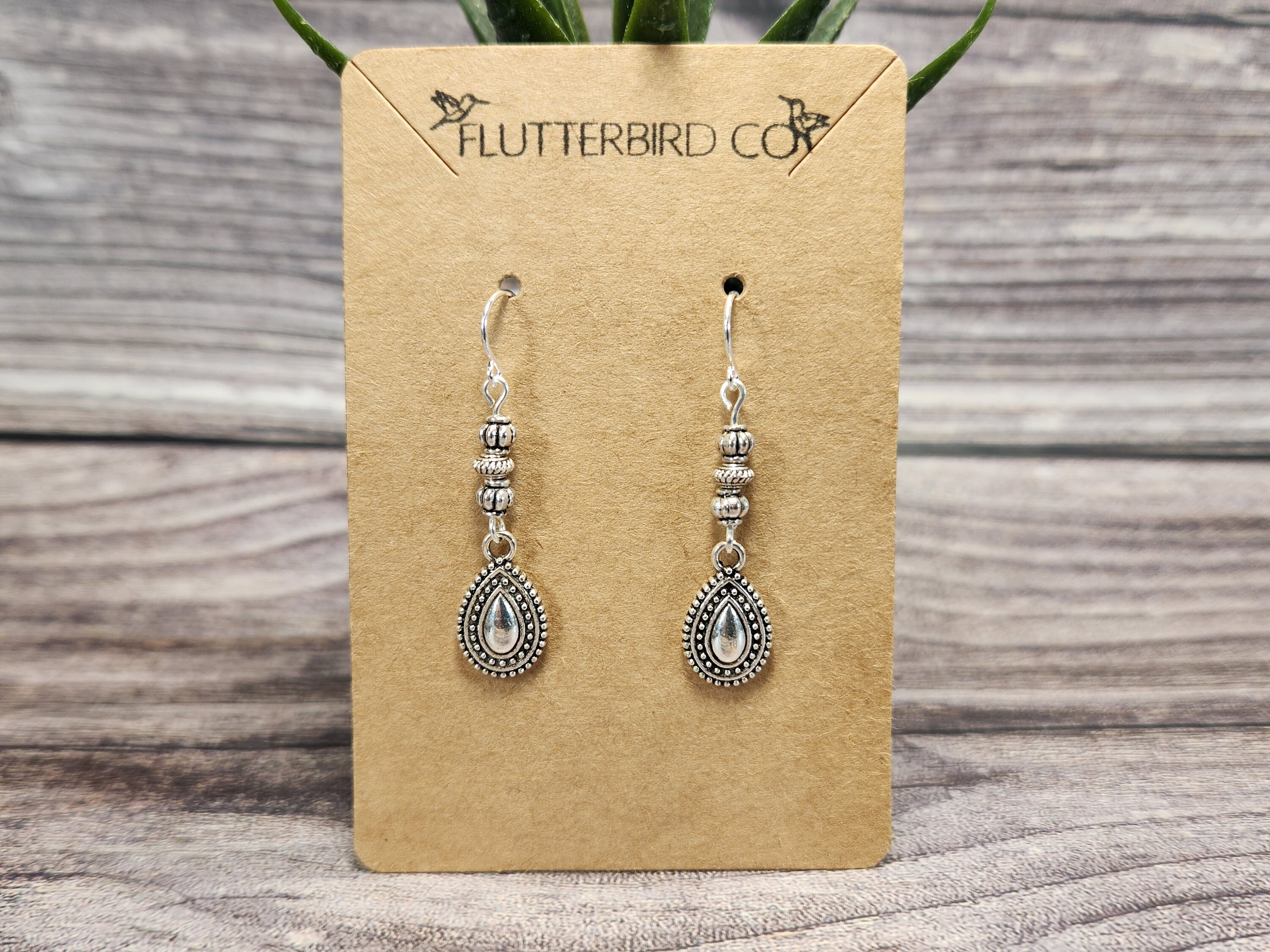 Boho Earrings, Silver Boho Dangle Earrings, Rustic Silver Bohemian ...
