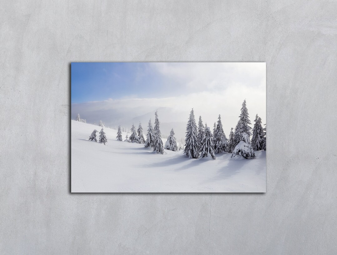 Winter Scenery, Tree Digital Download, Snow Forest Printable ...