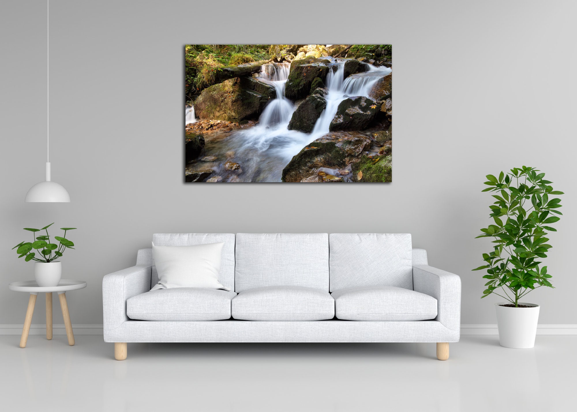 Waterfall Art Print Digital File, Waterfall Landscape Photography ...